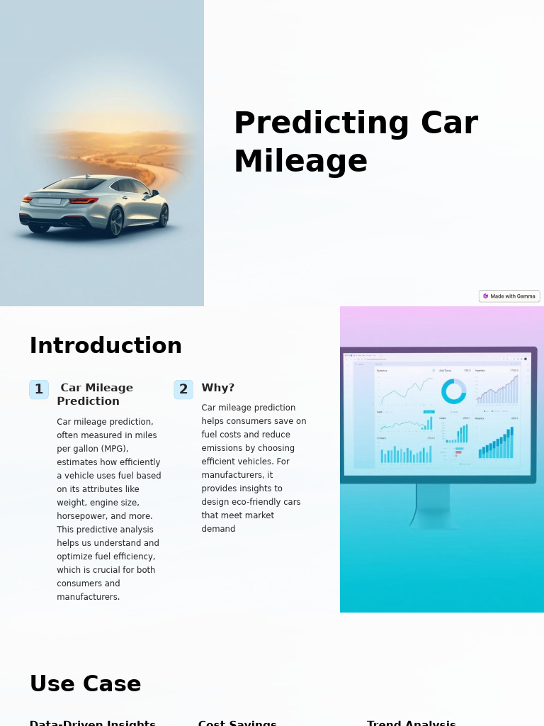 Car Mileage Prediction Using Regression | PDF | Linear Regression ...