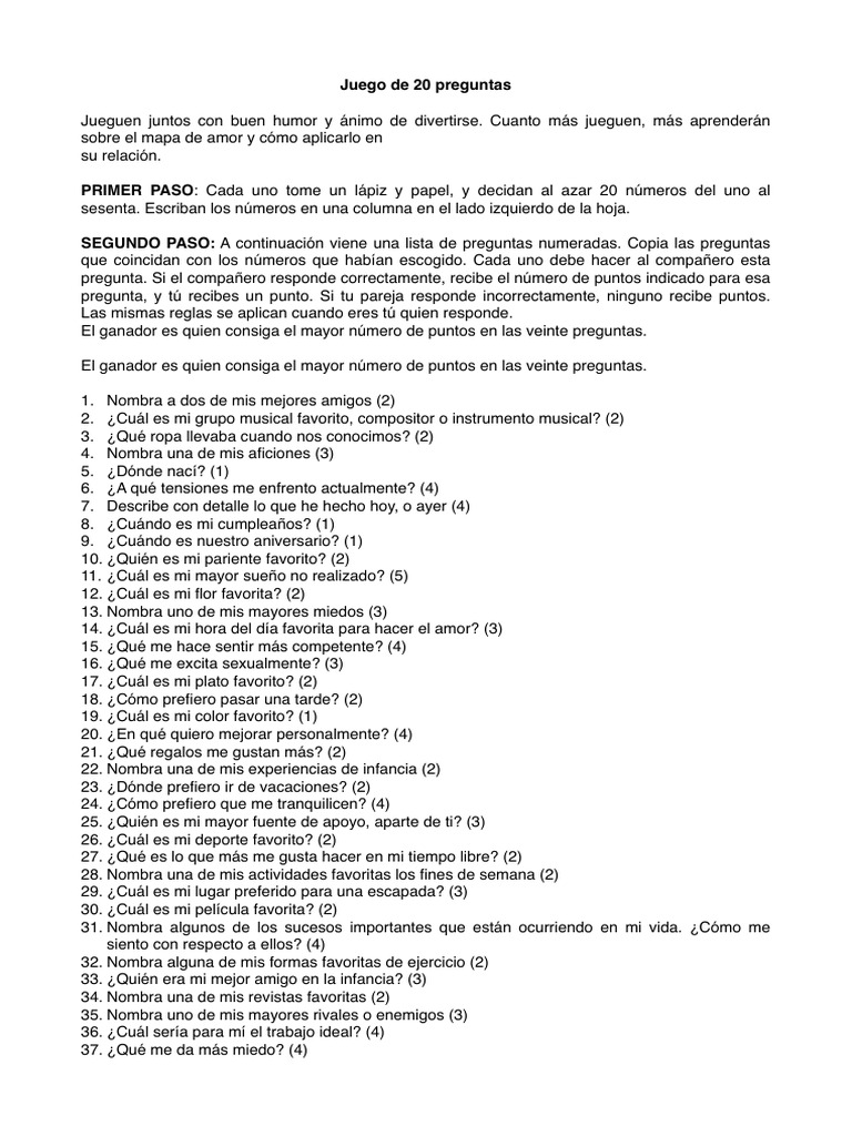 Ejercicio 1, El Mapa Del Amor | PDF