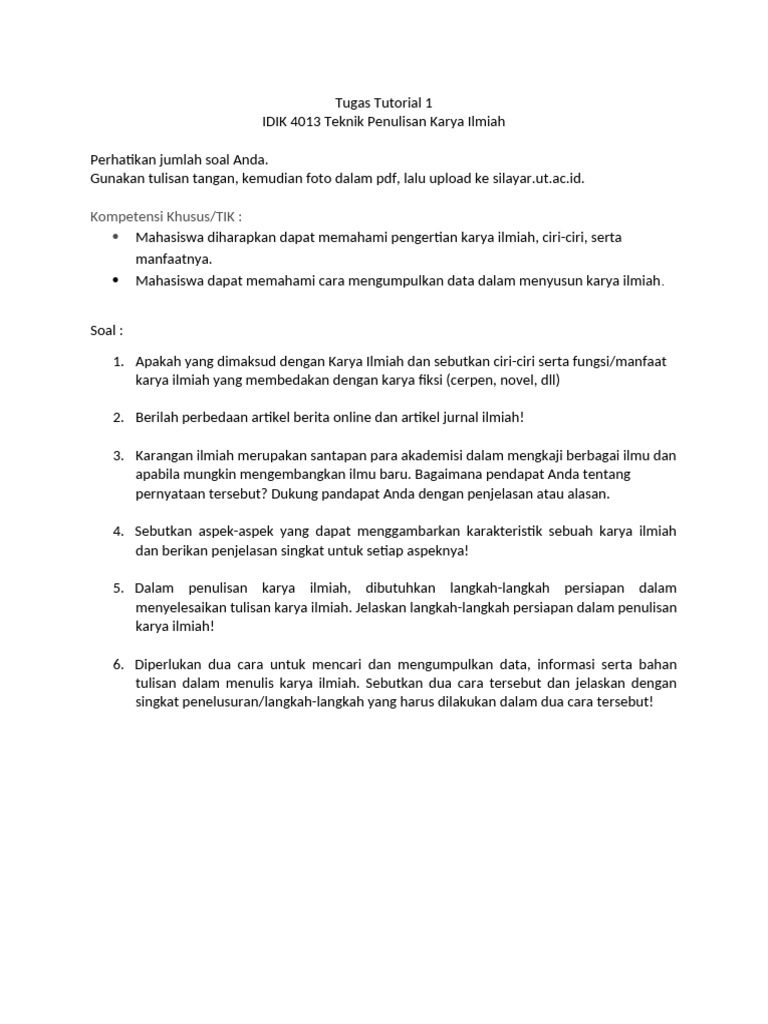 Tugas Tutorial 1 | PDF