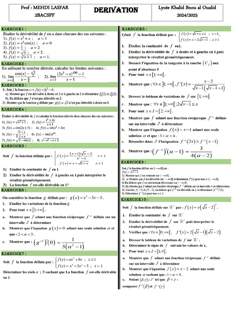 Ex Derivation | PDF