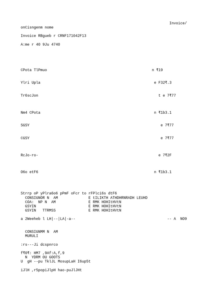 Invoice Details for CRNF171042F13 | PDF