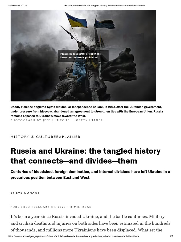 Russia and Ukraine - The Tangled History That Connects-And Divides-Them ...