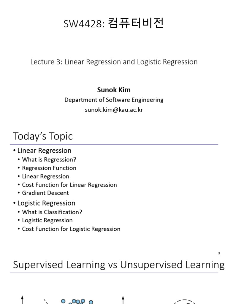 Lecture3 - Linear Regression and Logistic Regression | PDF | Dependent And Independent Variables ...