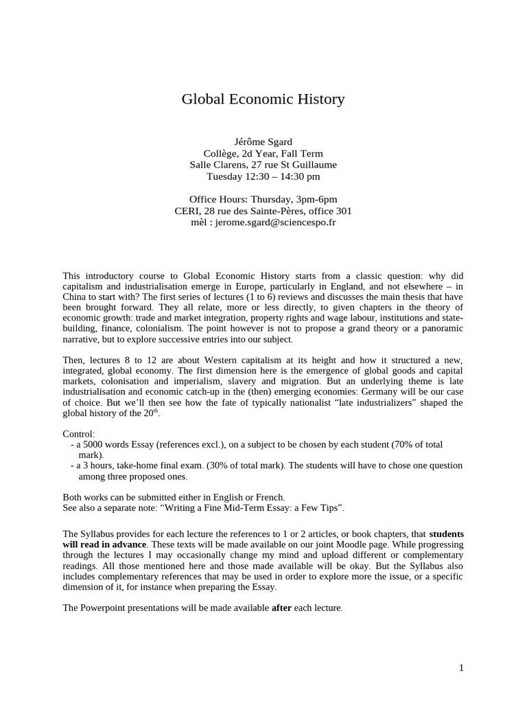 History of Capitalism Overview | PDF | Economic History | Slavery