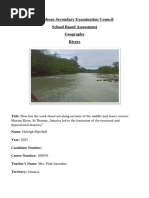 Geography Sample SBA | PDF | River | Rock (Geology)
