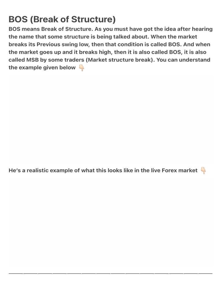BOS (Break of Structure) | PDF