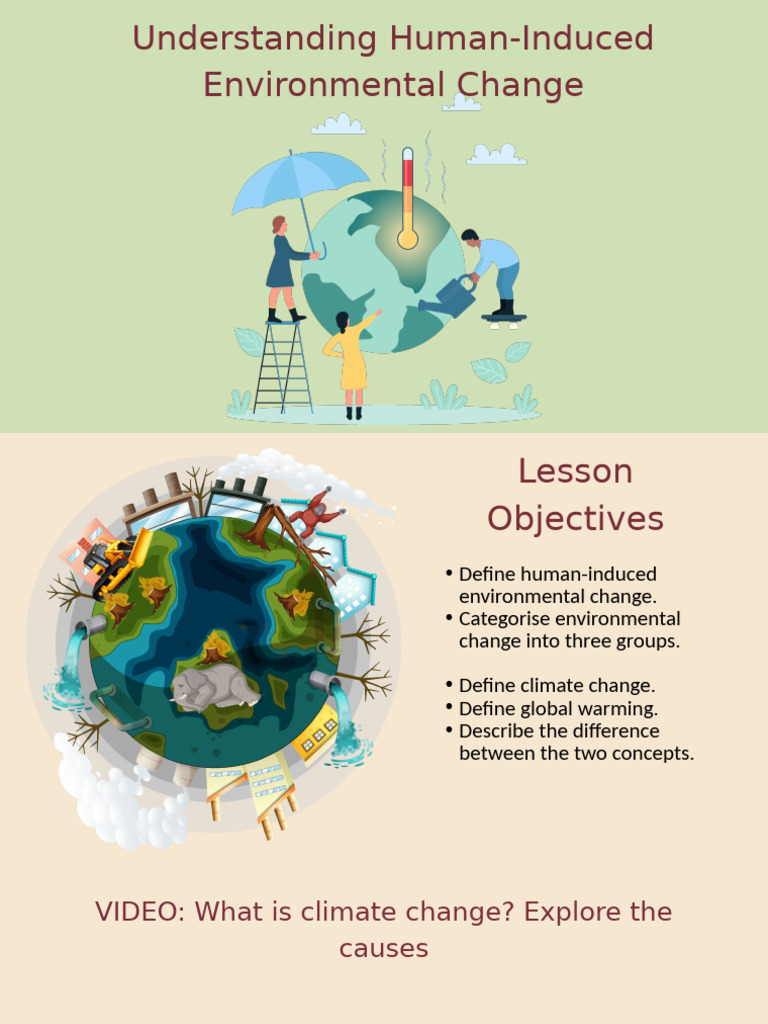Understanding Human-Induced Environmental Change | PDF | Climate Change ...