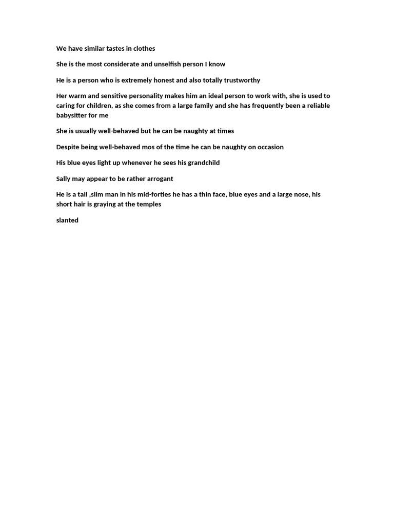 We Have Similar Tastes in Clothes | PDF