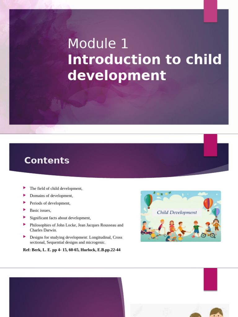 Child MODULE 1 New | PDF | Developmental Psychology | Child Development