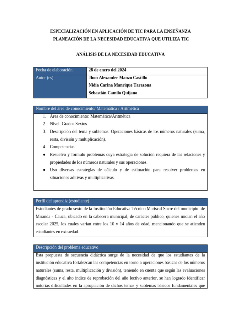 Act - TIC - Plantilla - Planeacion | PDF | Evaluación | Aprendizaje