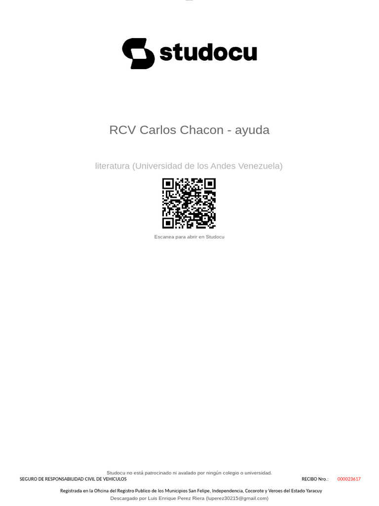Rcv Carlos Chacon Ayuda | PDF