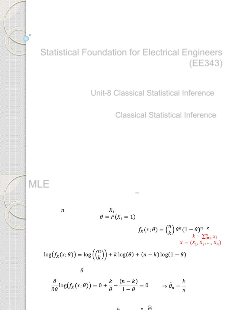 T8 - Classical Stat Inference | PDF | Estimator | Statistics
