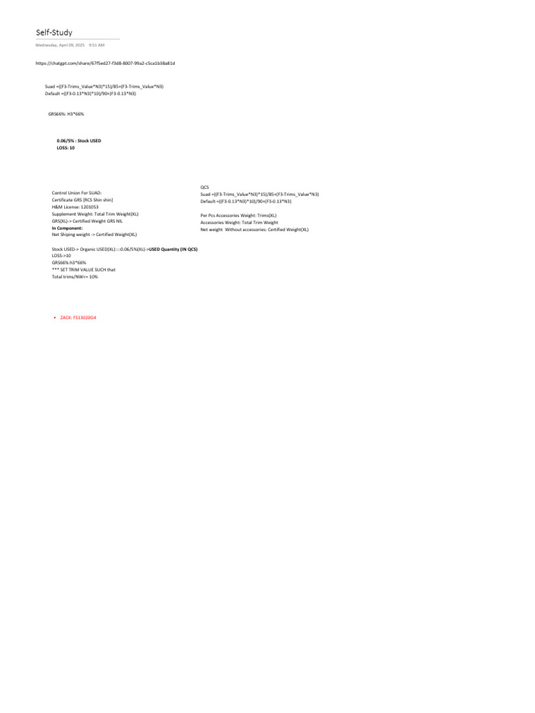 Fardin TC Note | PDF