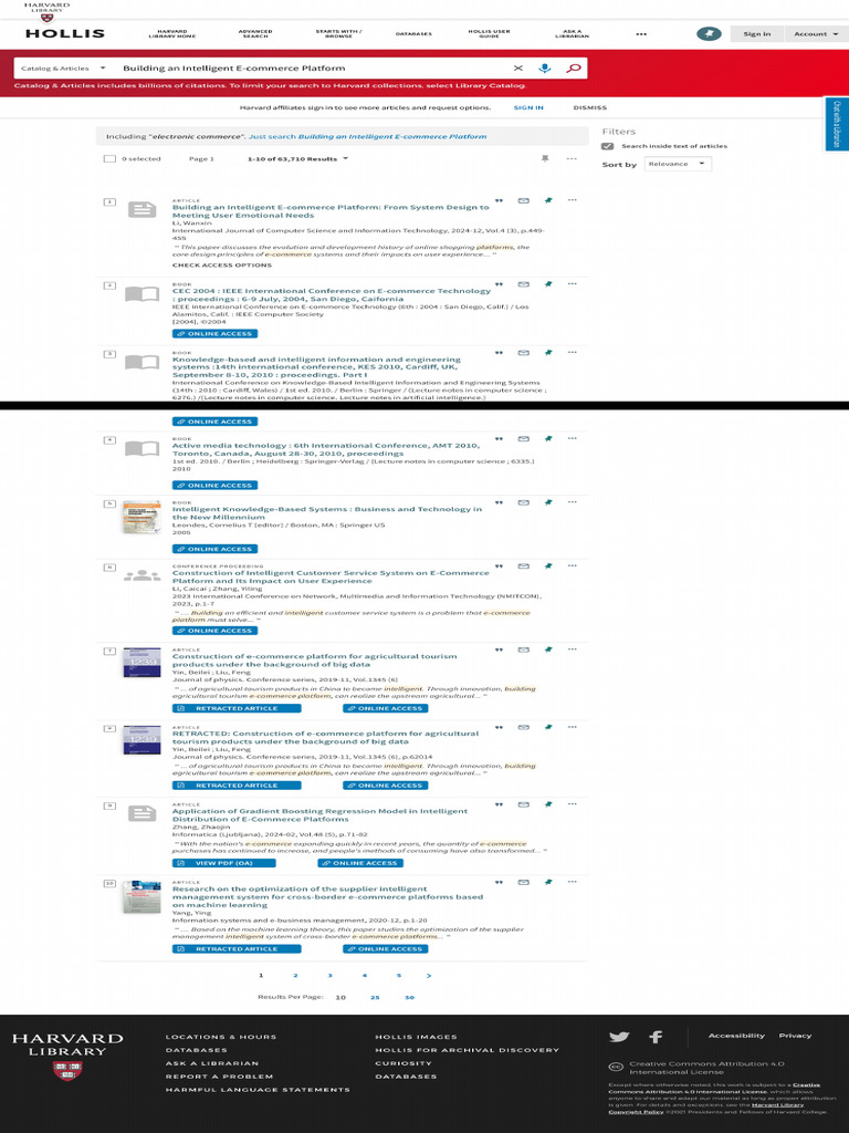 Building An Intelligent E-Commerce Platform - (Hollis - Harvard.edu) | PDF