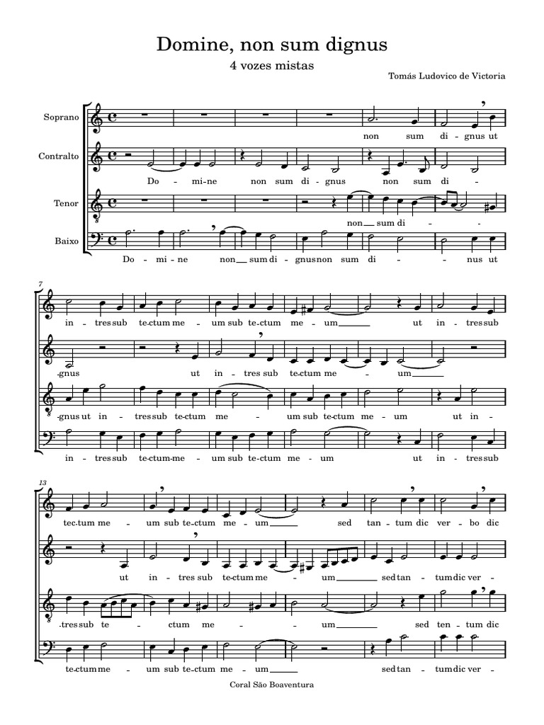 Domine, Non Sum Dignus | PDF