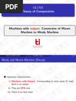 4 Conversion of Moore Machine To Mealy Machine | PDF | Theory Of Computation | Models Of Computation