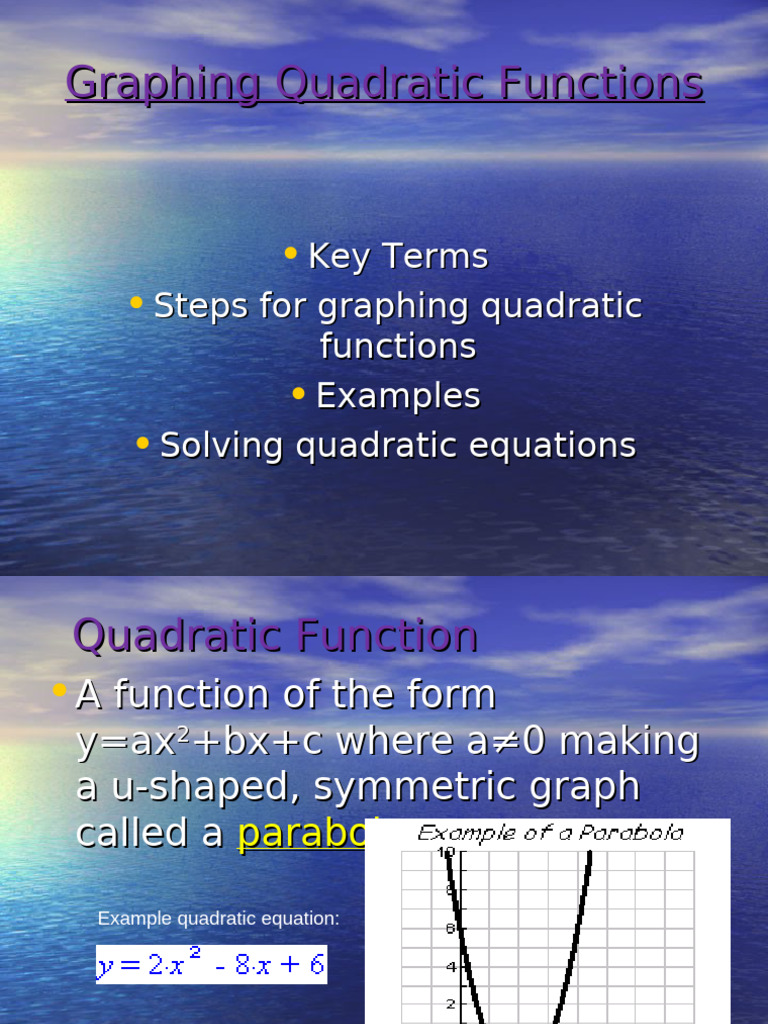 Graphing Quadratic Equations | PDF | Quadratic Equation | Theoretical Computer Science