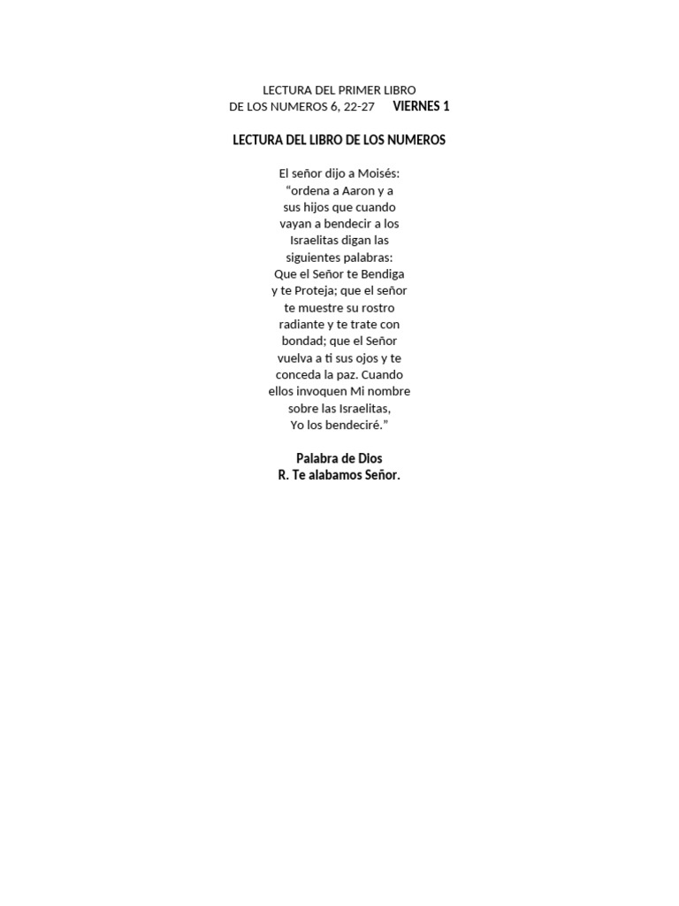 Lectura Del Peimer Libro | PDF