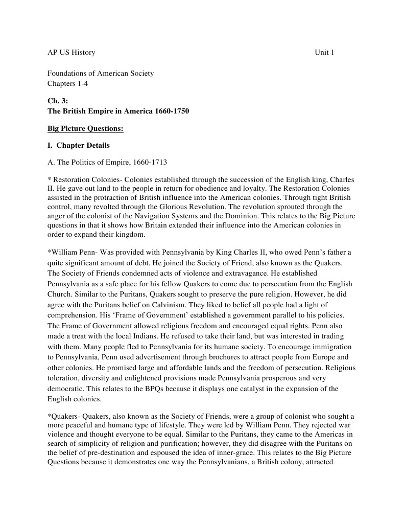 Apush CH.3 | PDF | Atlantic Slave Trade | Slavery