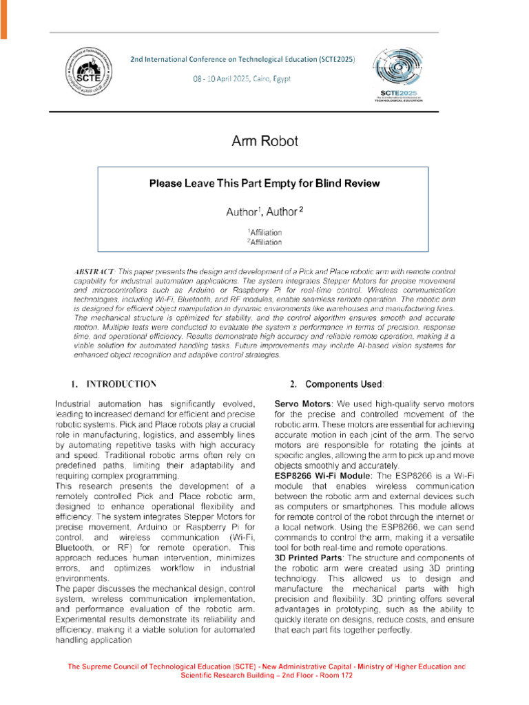 Arm Robot | PDF