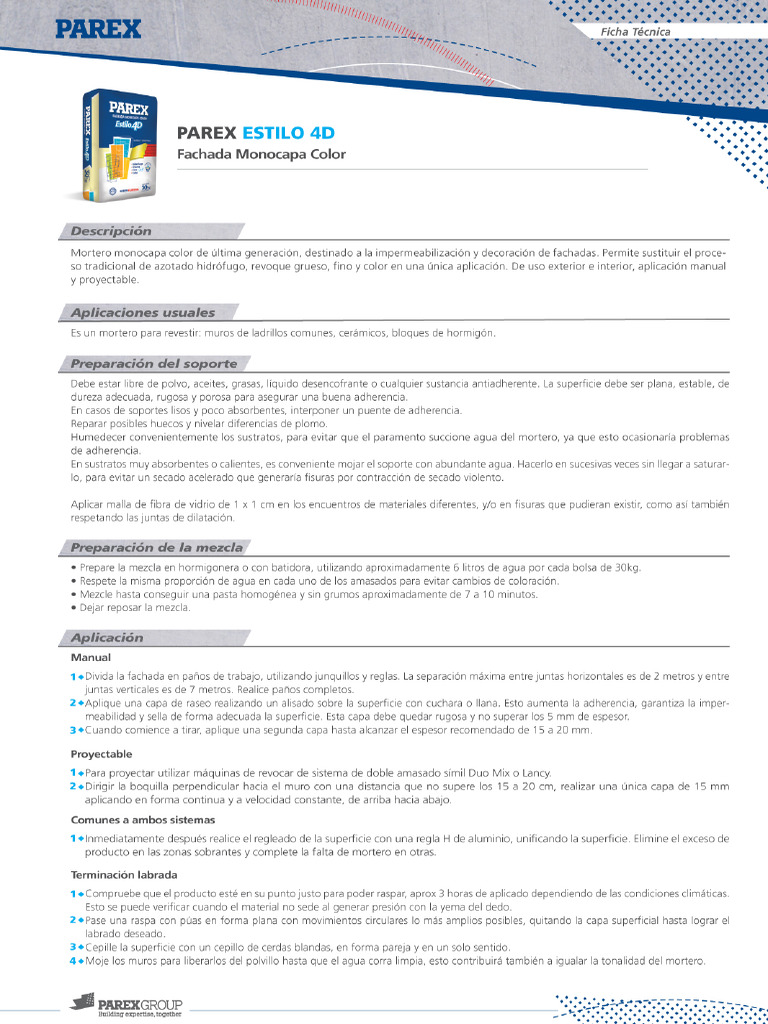 Parex Estilo | PDF