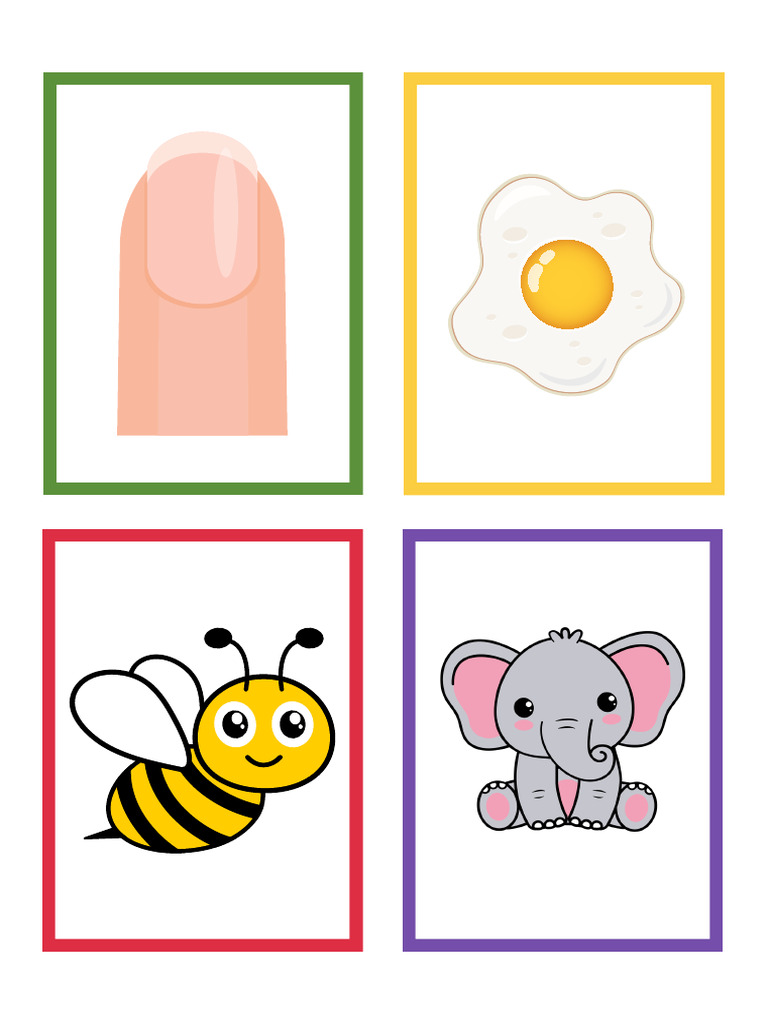 Colorful Fruits Word Cards | PDF