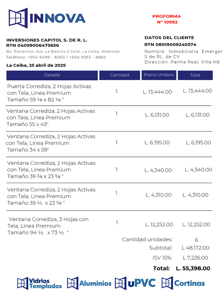 Proforma 10992, InmobiliariaEmergerSdeRL - deCV | PDF