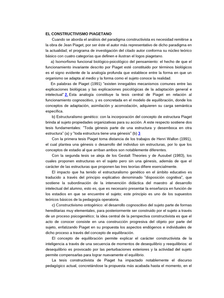 El Constructivismo | PDF | Constructivismo (filosofía de la educación) | Enseñando