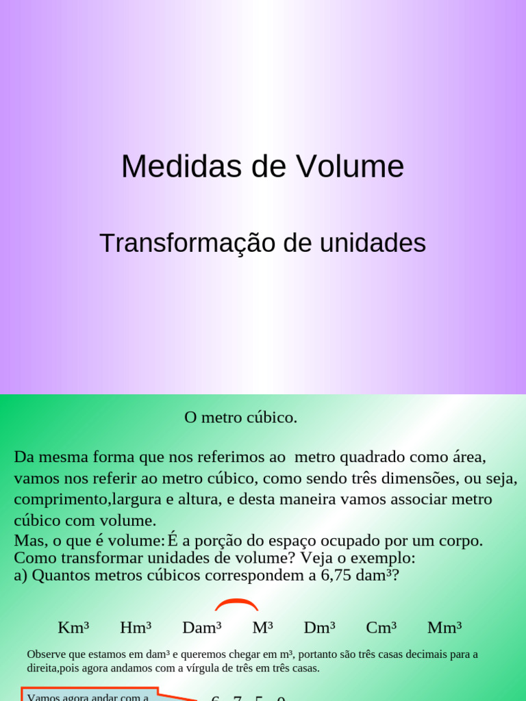 Medidas de Volume | PDF