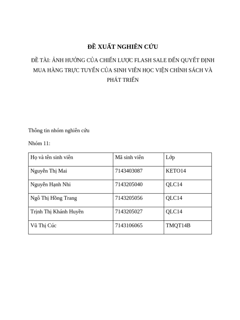 Đề Xuất NCKH Tổng Hợp (2) | PDF