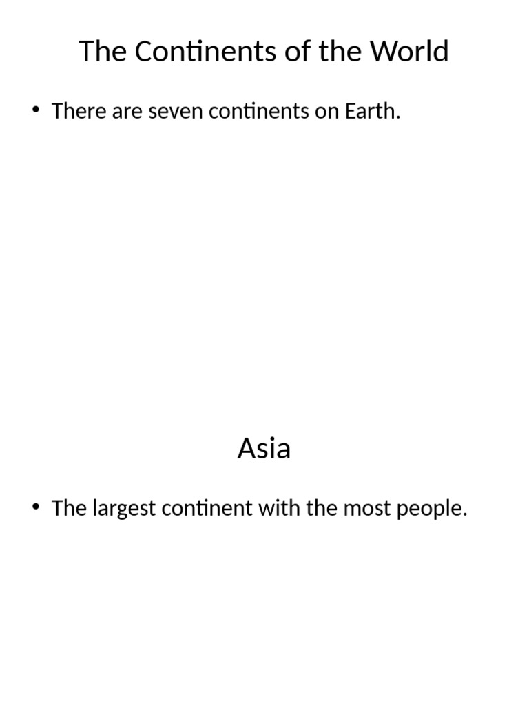 The Continents of The World | PDF