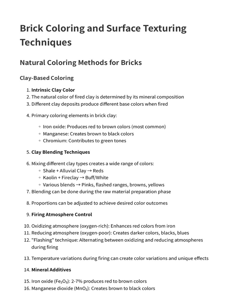 03 Brick - Coloring - and - Texturing | PDF | Brick | Clay