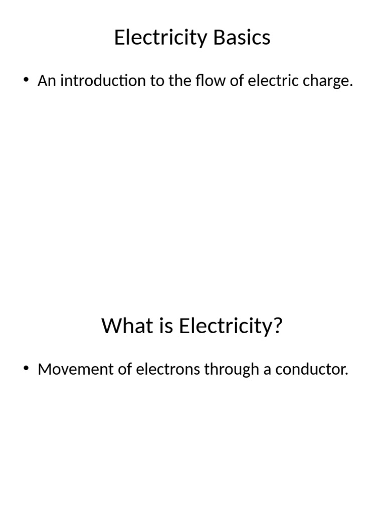 Understanding Electricity Basics | PDF