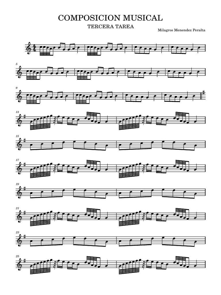 Composición Musical: Tercera Tarea | PDF