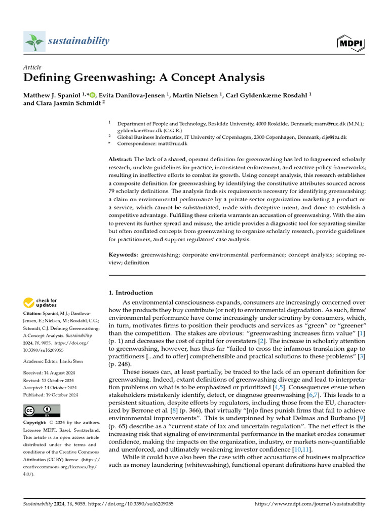 Defining Greenwashing A Concept Analysis | PDF | Sustainability | Systematic Review