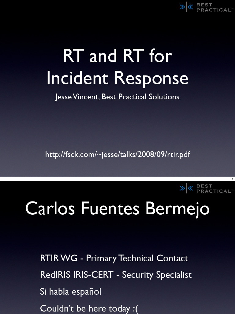 RTIR For Incedent Reponse | PDF | Software Engineering | Computer Science