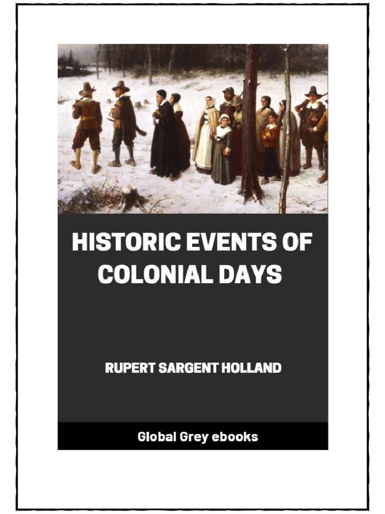 Historic Events of Colonial Days | PDF | Plymouth Colony | Rhode Island