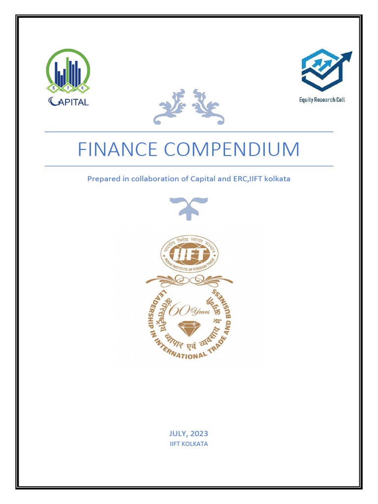Compendium Finance | PDF | Depreciation | Debits And Credits