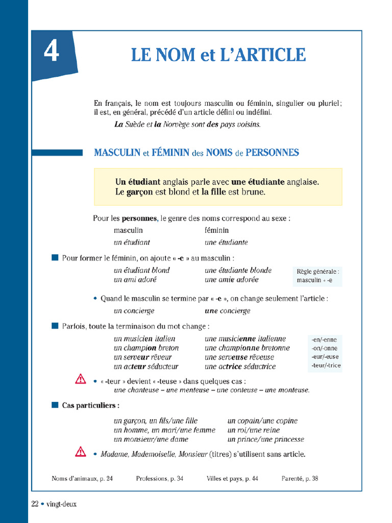 Terminaisons Des Noms | PDF