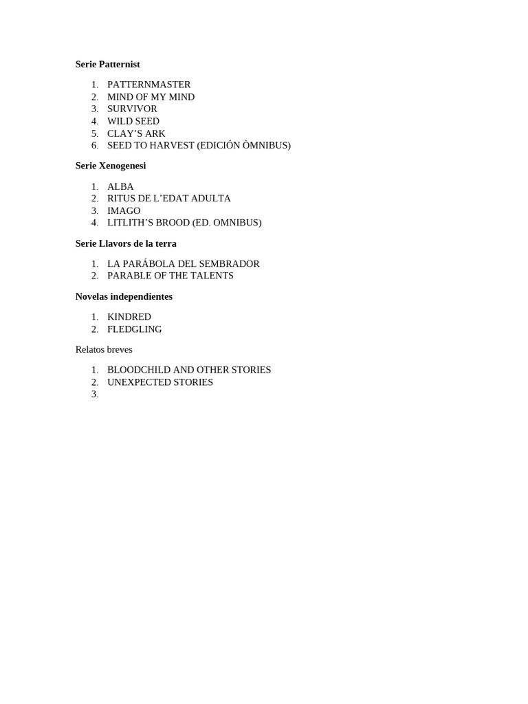 Octavia E. Butler | PDF