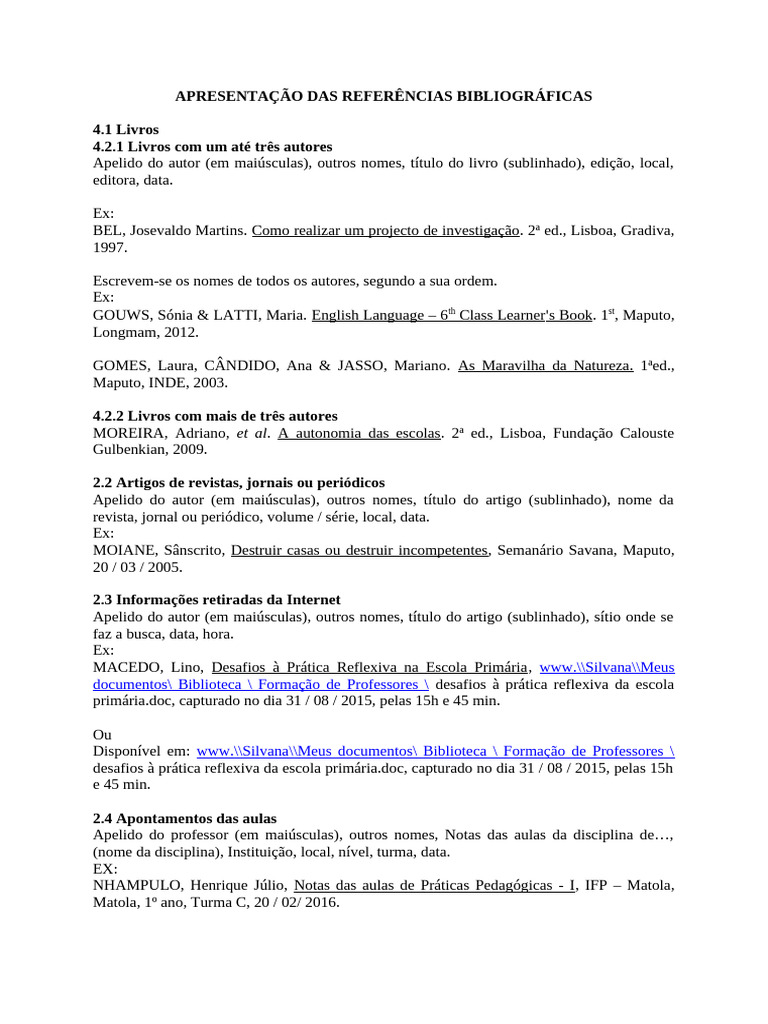 Referencias Bibliográficas | PDF | Escrita | Comunicação escrita