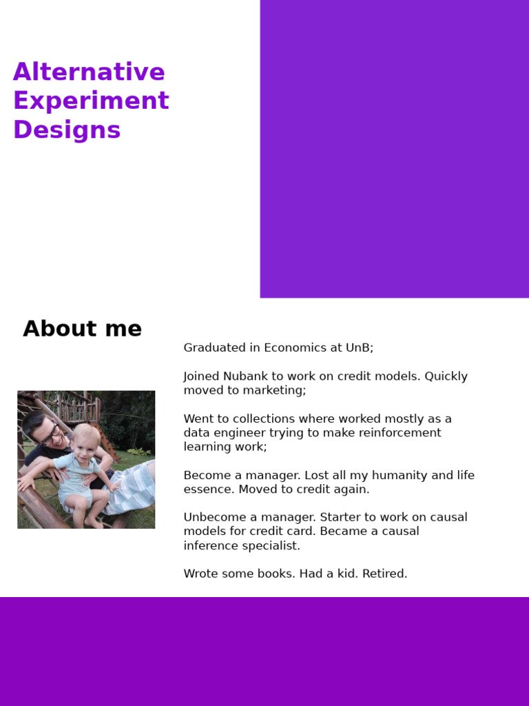 Alternative Experiment Designs Explained | PDF | Regression Analysis | Linear Regression