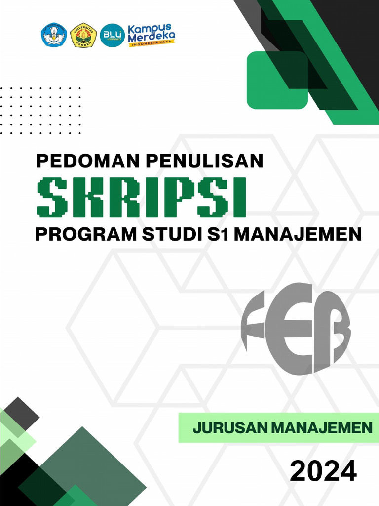 Pedoman Penulisan Skripsi S1 Manajemen - 2024 FEB - New | PDF