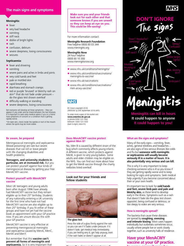 Meningitis Awareness and Prevention Guide | PDF | Meningitis | Medical ...