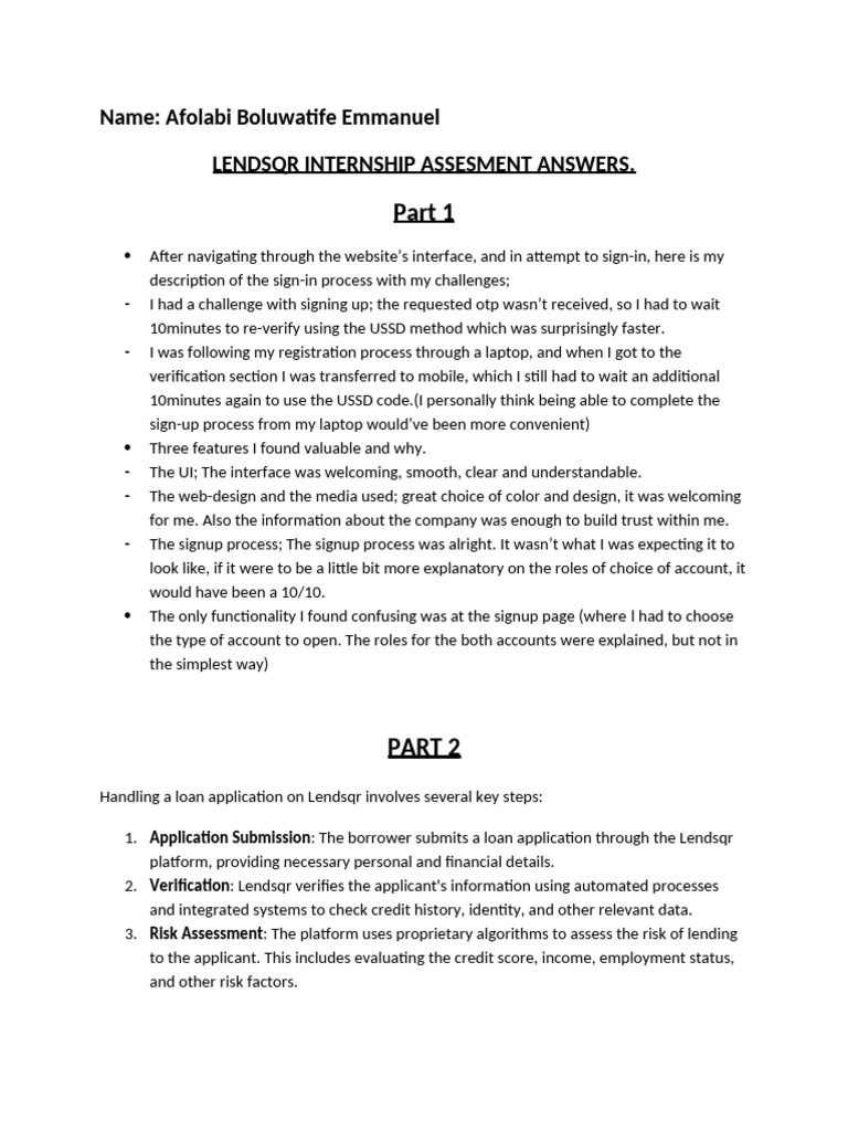 Lendsqr Internship Assesment Answers. | PDF | Analytics | Loans
