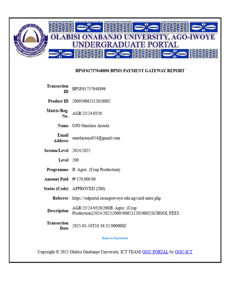 BPMS Payment Gateway Report 2024 | PDF