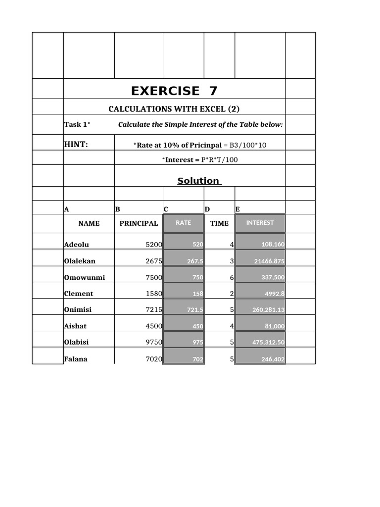 Excercise 7 Assignment Faith 7777 | PDF