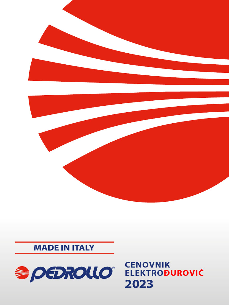 Pedrollo Cenovnik Elektrodjurovic 2023 Rev 3 | PDF