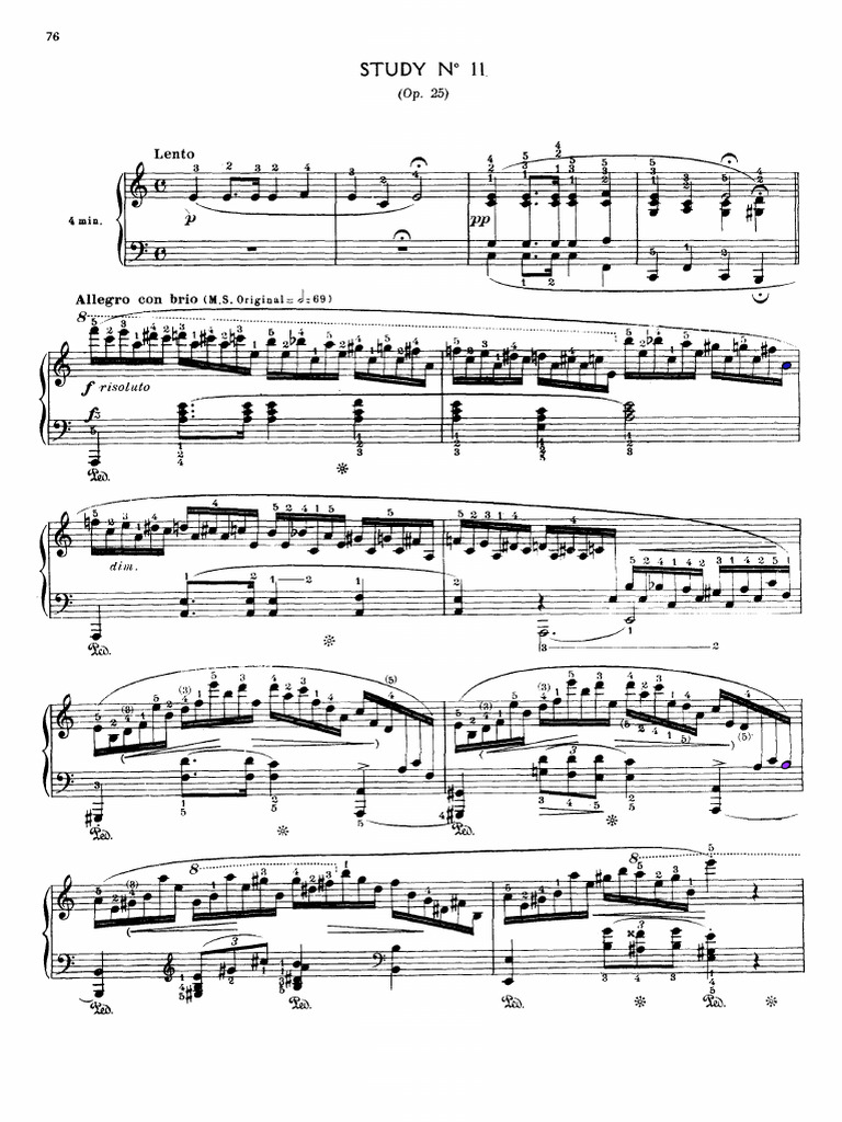 Etude, Op 25 N°11 | PDF