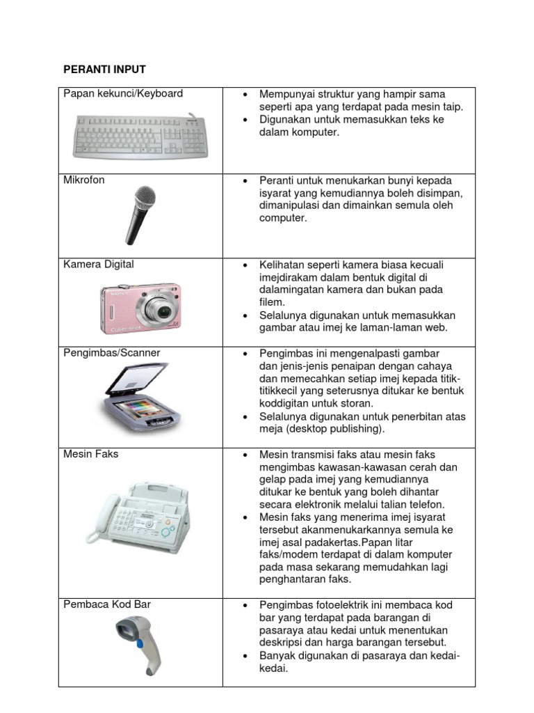 Peranti Input | PDF